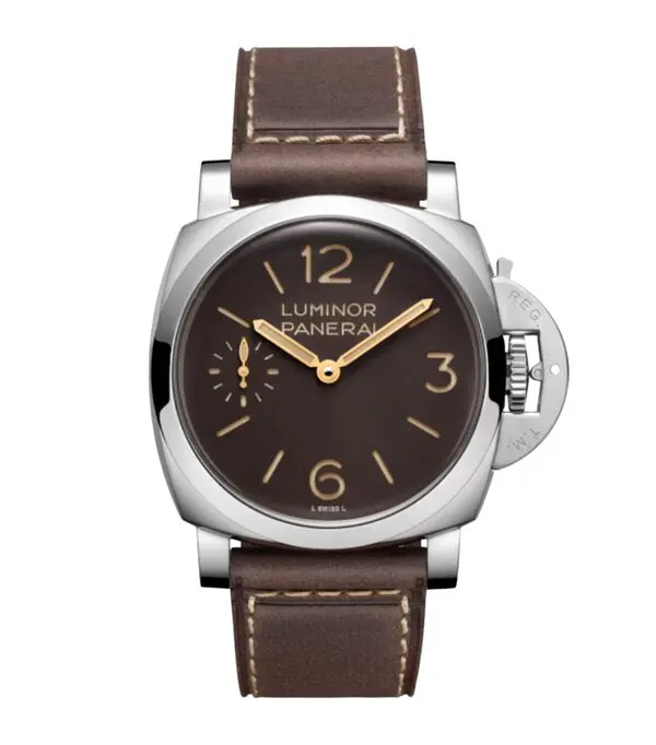 Panerai Stainless Steel Luminor Tre Giorni Watch - Brown
