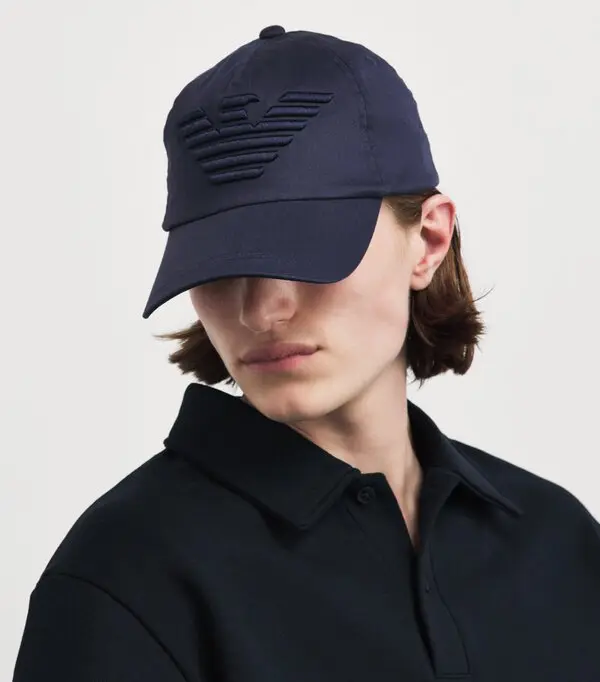Emporio Armani Cotton Eagle Baseball Cap