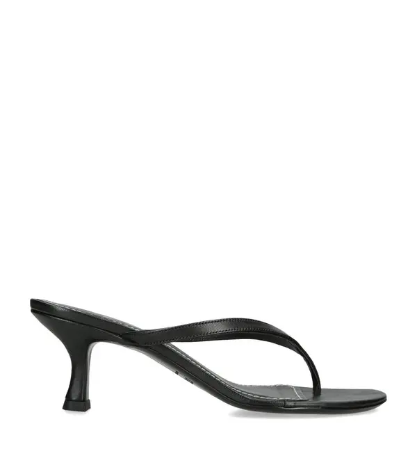Staud Freja Kitten Heel Sandals - Black