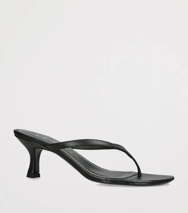 Staud Freja Kitten Heel Sandals - Black