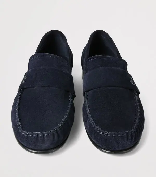 JIMMY CHOO Ellis Suede Loafers - Blue