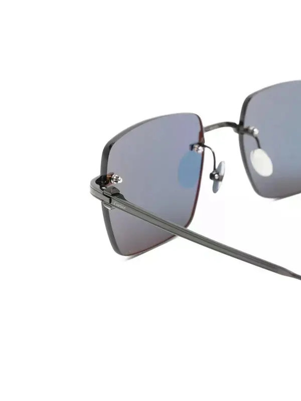 Cartier Rimless Square Frame Sunglasses