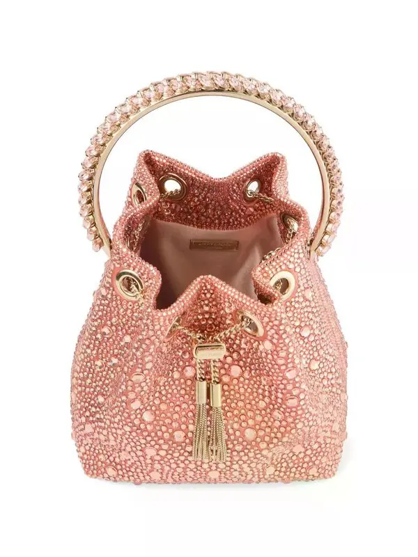 JIMMY CHOO Crystal-embellished Bucket Bag