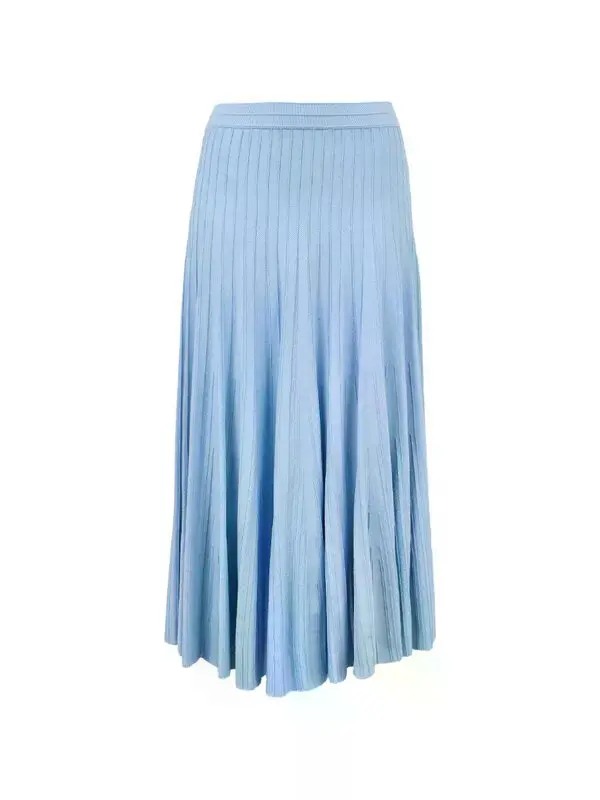 Simkhai Margoux Ribbed-knit A-line Skirt