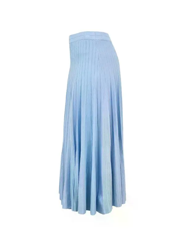 Simkhai Margoux Ribbed-knit A-line Skirt