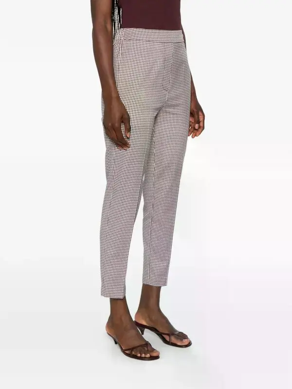 CARLA G. Checked Cropped Trousers
