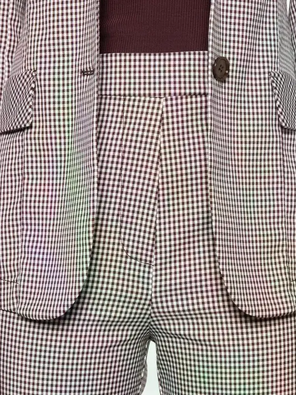 CARLA G. Checked Cropped Trousers