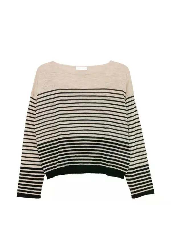 ROBERTO COLLINA Striped Fine-knit Sweater
