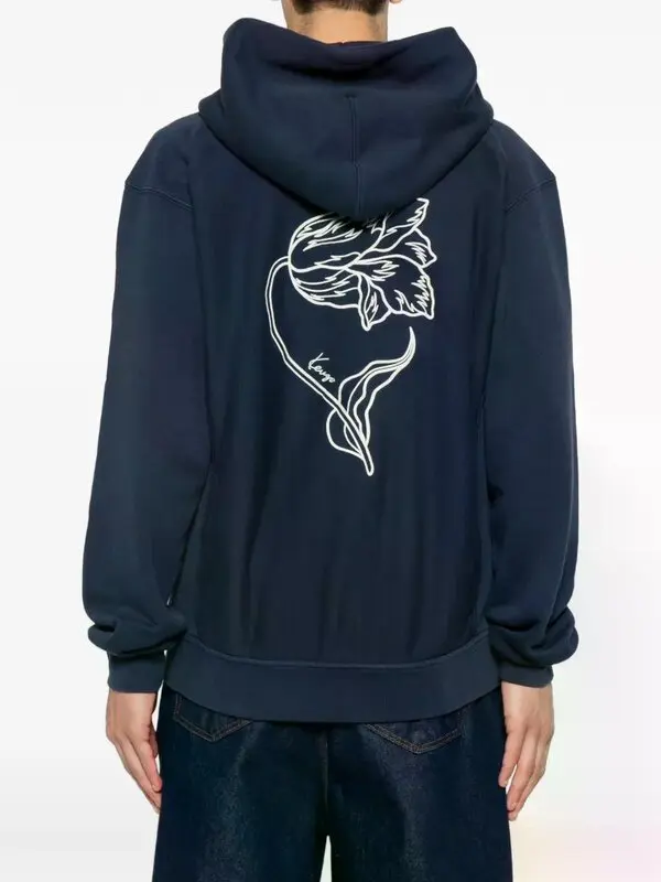 Kenzo Floral Print Zip-up Hoodie