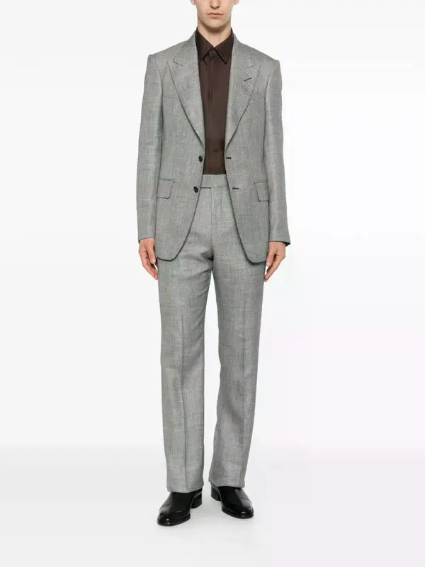 TOM FORD Herringbone-pattern Peak-lapels Blazer