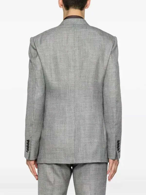 TOM FORD Herringbone-pattern Peak-lapels Blazer