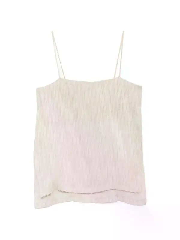 RAME Sleeveless Square Neck Spaghetti Strap Top - Neutrals