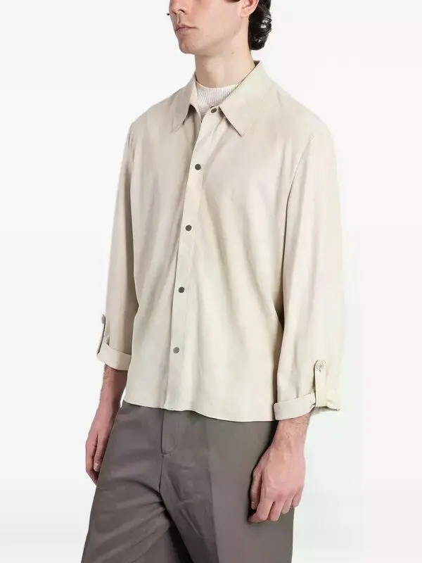 SALVATORE SANTORO Suede-finish Shirt Jacket