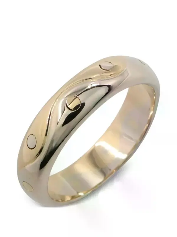 BVLGARI 18k Yellow And White Onda Ring