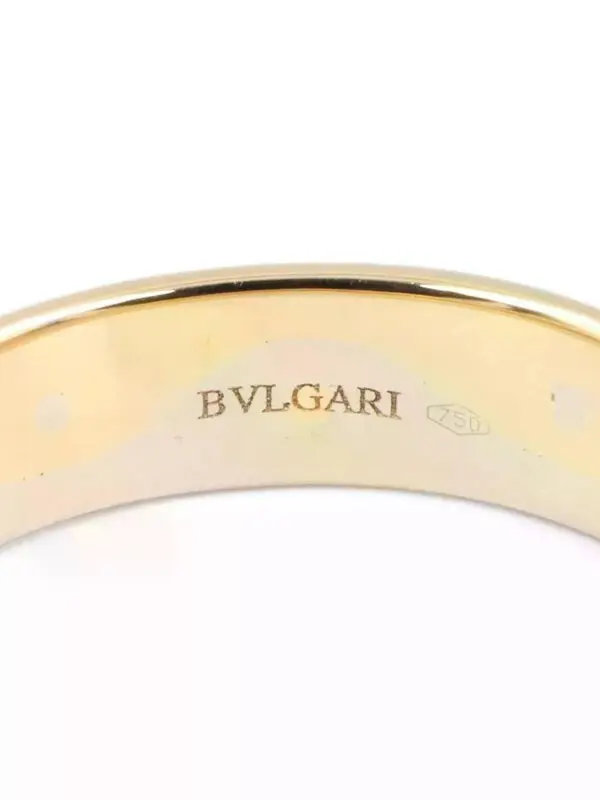 BVLGARI 18k Yellow And White Onda Ring
