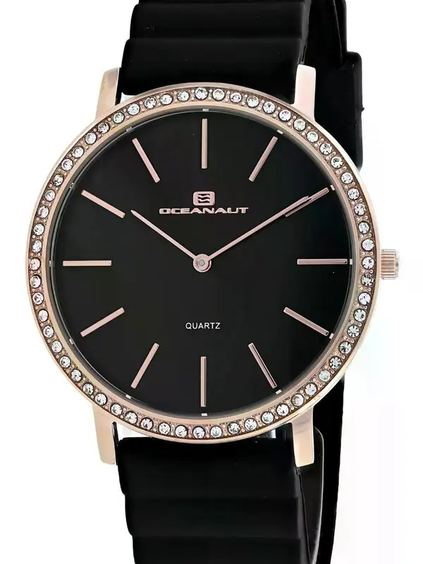 OCEANAUT Crystal Embellished 40mm Watch - Black