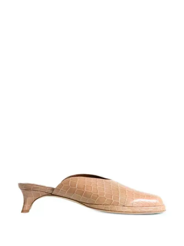 By Far Babylady Crocodile-effect Mules
