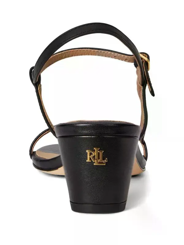 Ralph Lauren Lainee Leather Sandals - Black