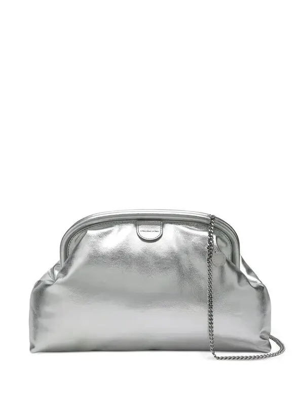 Stella McCartney Falabella Metallic-effect Clutch Bag