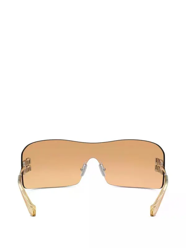 Miu Miu Aube Shield-frame Sunglasses - Orange