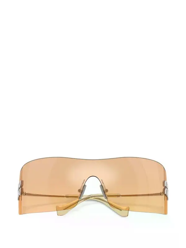 Miu Miu Aube Shield-frame Sunglasses - Orange