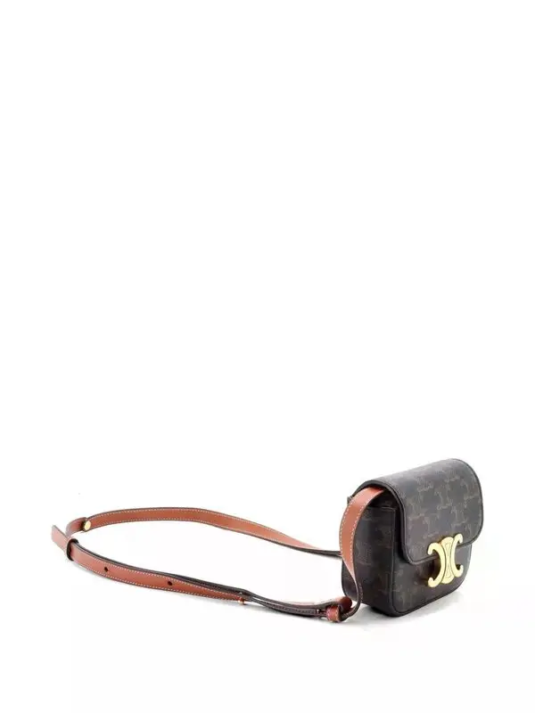 Celine Claude Triomphe Coated Canvas Mini Shoulder Bag