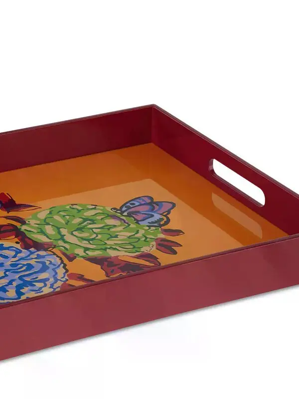 LISA CORTI Flower-print Queen Tray