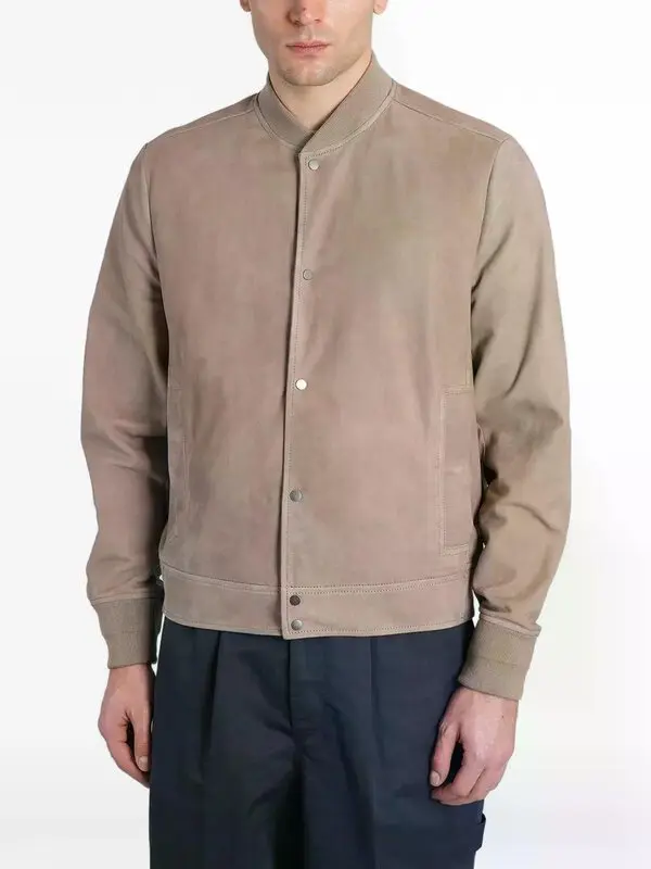 SALVATORE SANTORO Suede Bomber Jacket