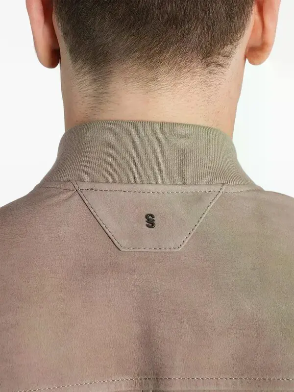 SALVATORE SANTORO Suede Bomber Jacket