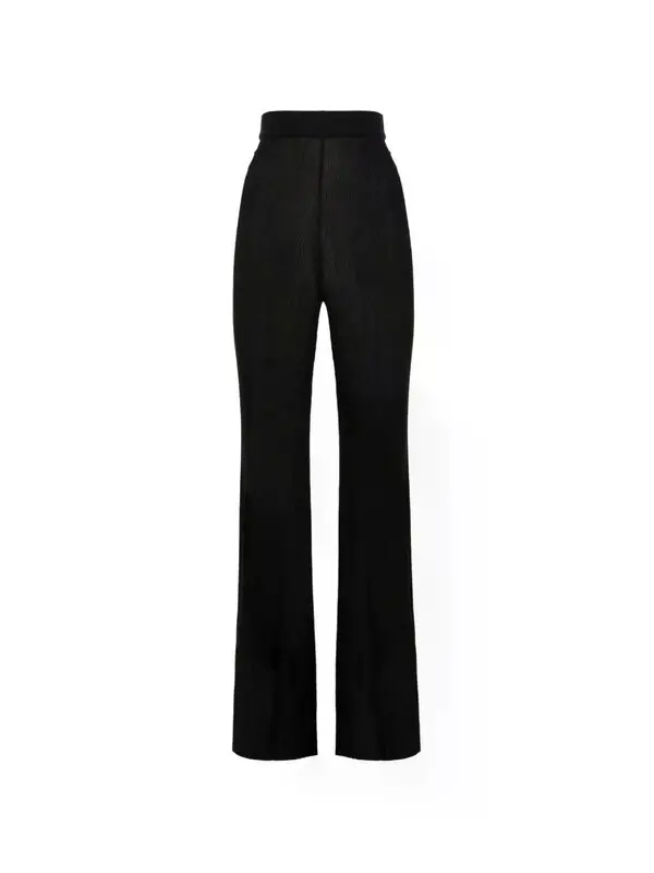 DEL CORE Ribbed-knit Wide-leg Trousers