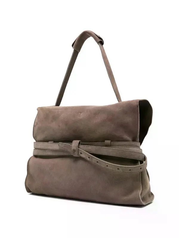 Moschino Alicante Belt Detail Foldover Tote Bag - Neutrals