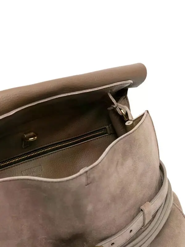 Moschino Belt Detail Foldover Tote Bag