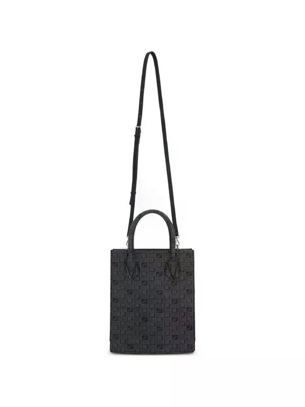 Moreau Monogram Pattern Tote Bag - Black
