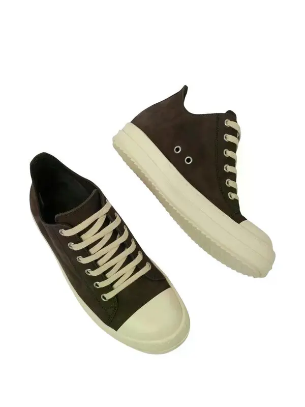 Rick Owens Lace-up Low-top Sneakers - Brown