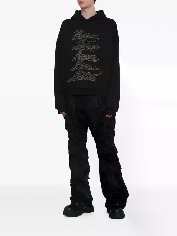 We11Done Logo-embellished Drawstring Hoodie