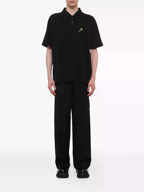 VOWELS Ogo-embroidered Polo Shirt
