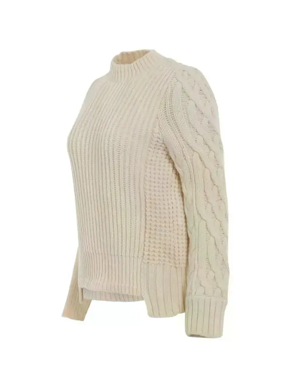 Sacai Cable Knit Ribbed Sweater