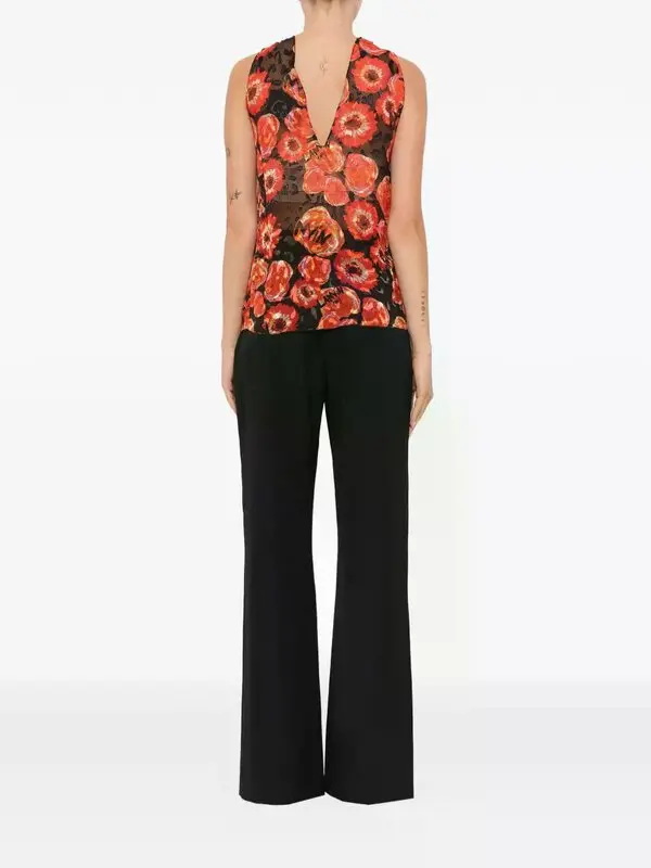 LANVIN Floral-print Halterneck Blouse