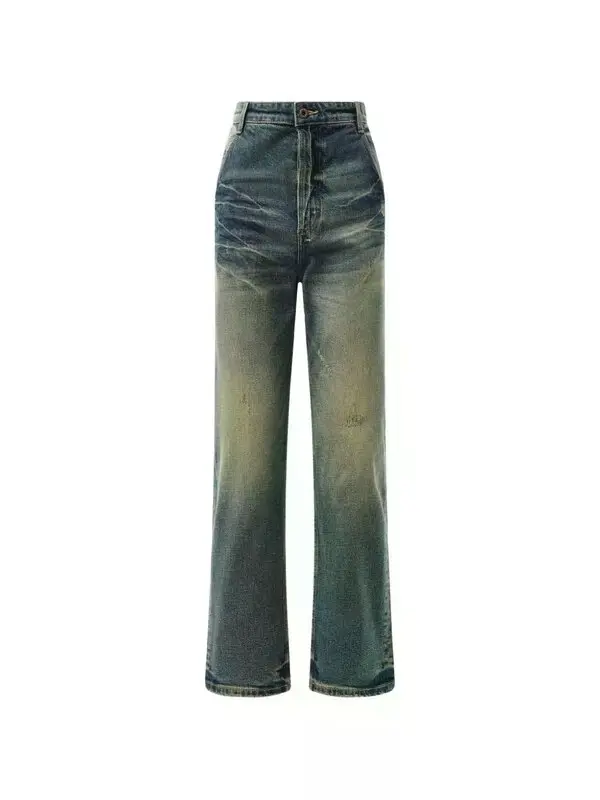 FAX COPY EXPRESS Whiskering Effect Jeans