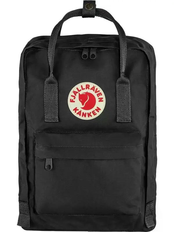 Fjallraven Kånken Logo Patch Backpack - Black