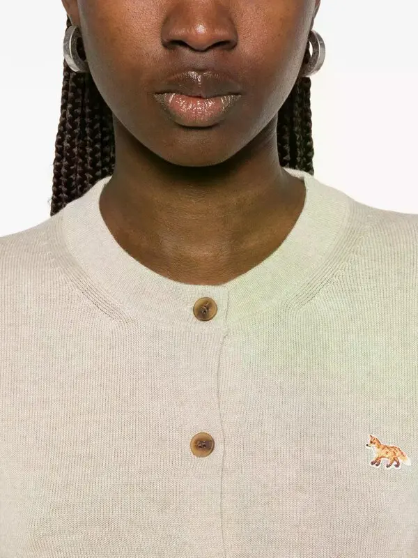 Maison Kitsuné Fox Patch Buttoned Cardigan