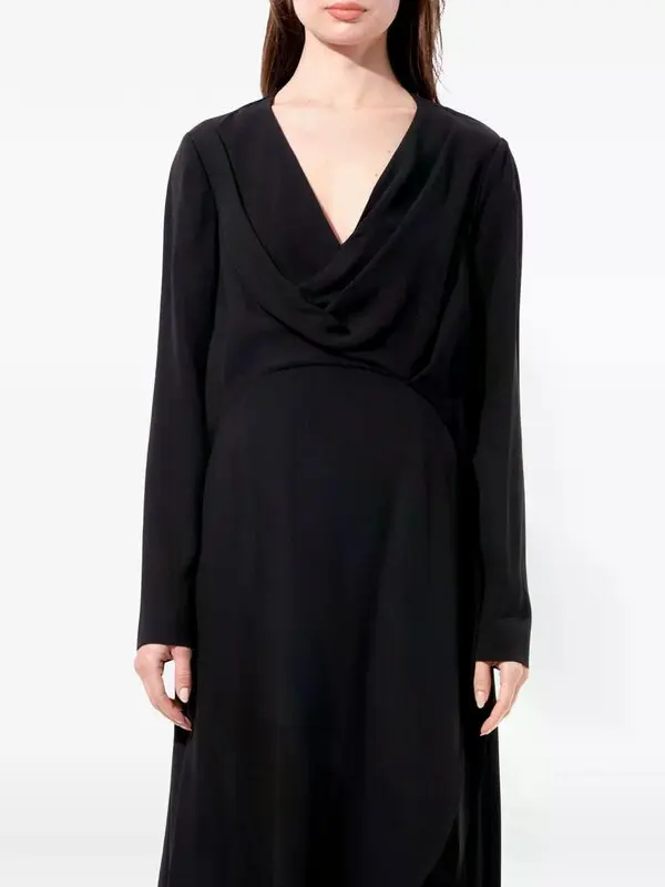Balenciaga Draped Long-sleeve Gown