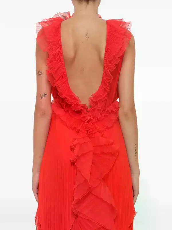 Givenchy Ruffled Pleated Maxi Dress