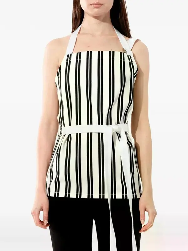Balenciaga Striped Halterneck Tank Top - Black
