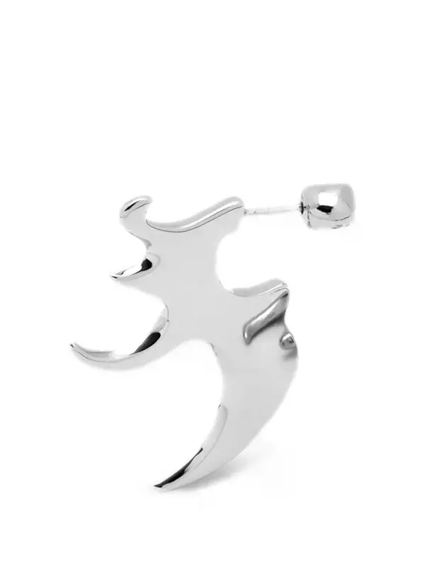 YOJ X Cutout Claw Earring - Silver