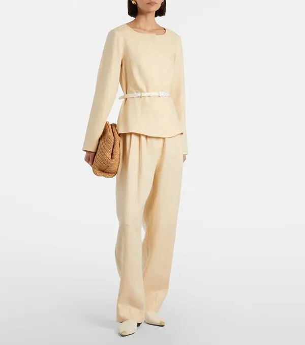 Posse Pamela Belted Linen Jacket
