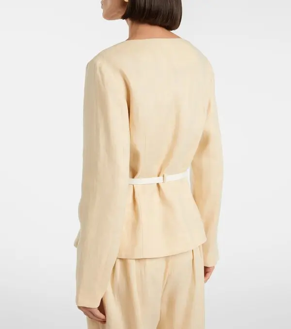 Posse Pamela Belted Linen Jacket