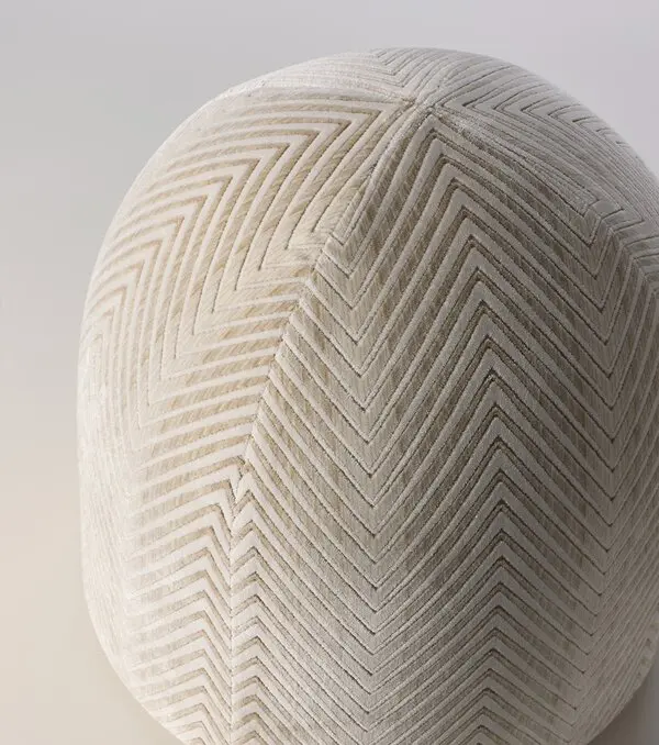 Missoni Ziggy Velvet Outdoor Stool - White