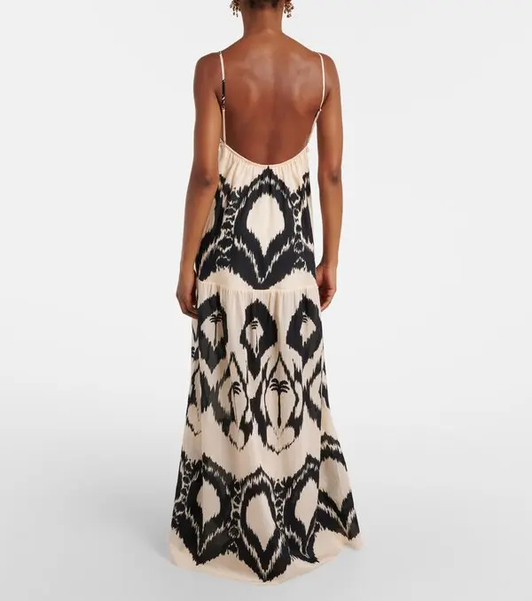 Johanna Ortiz Printed Cotton Poplin Maxi Dress