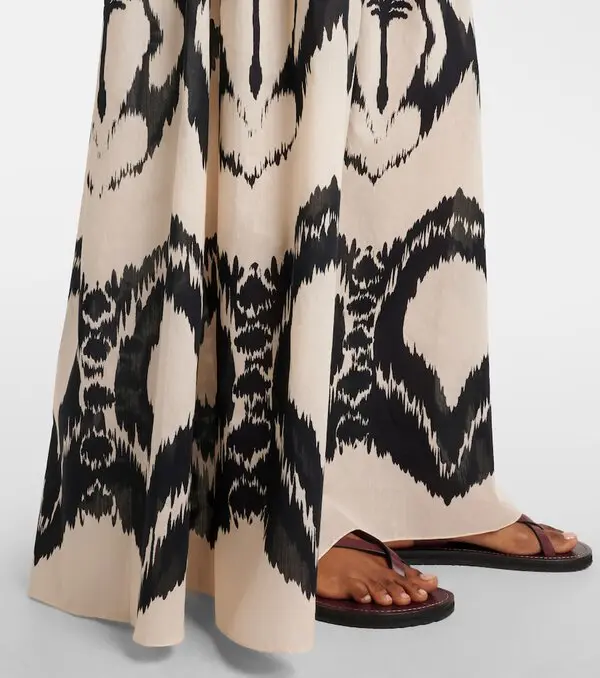 Johanna Ortiz Printed Cotton Poplin Maxi Dress
